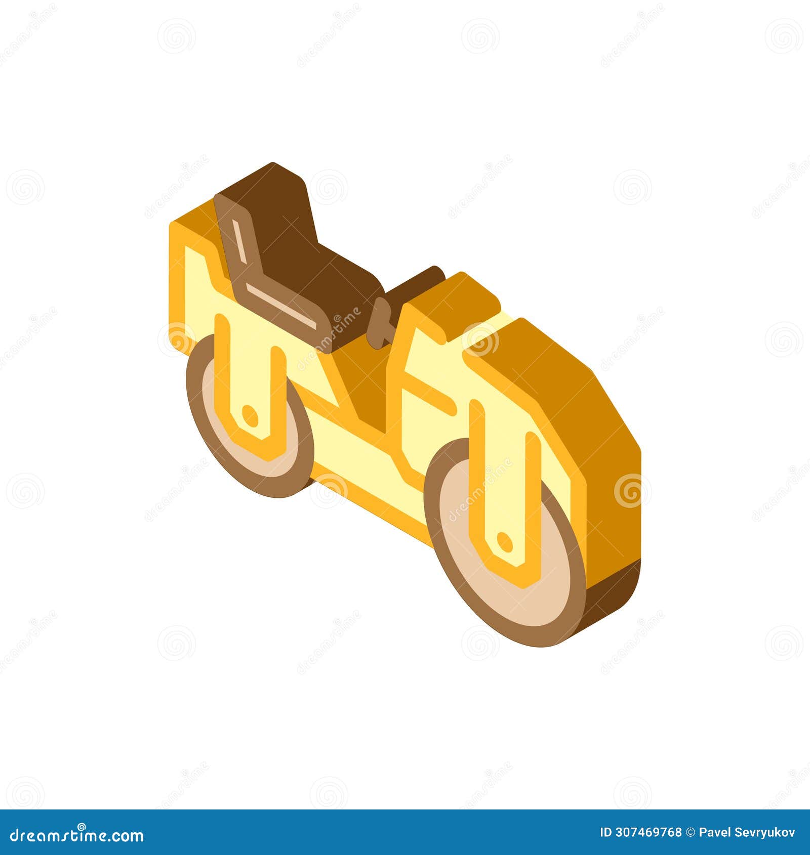 Compaction Roller Construction Vehicle Isometric Icon Vector ...