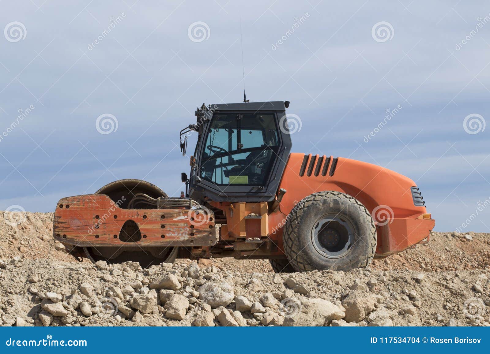 Compaction Roller. Machinery and Equipment Stock Photo - Image of ...