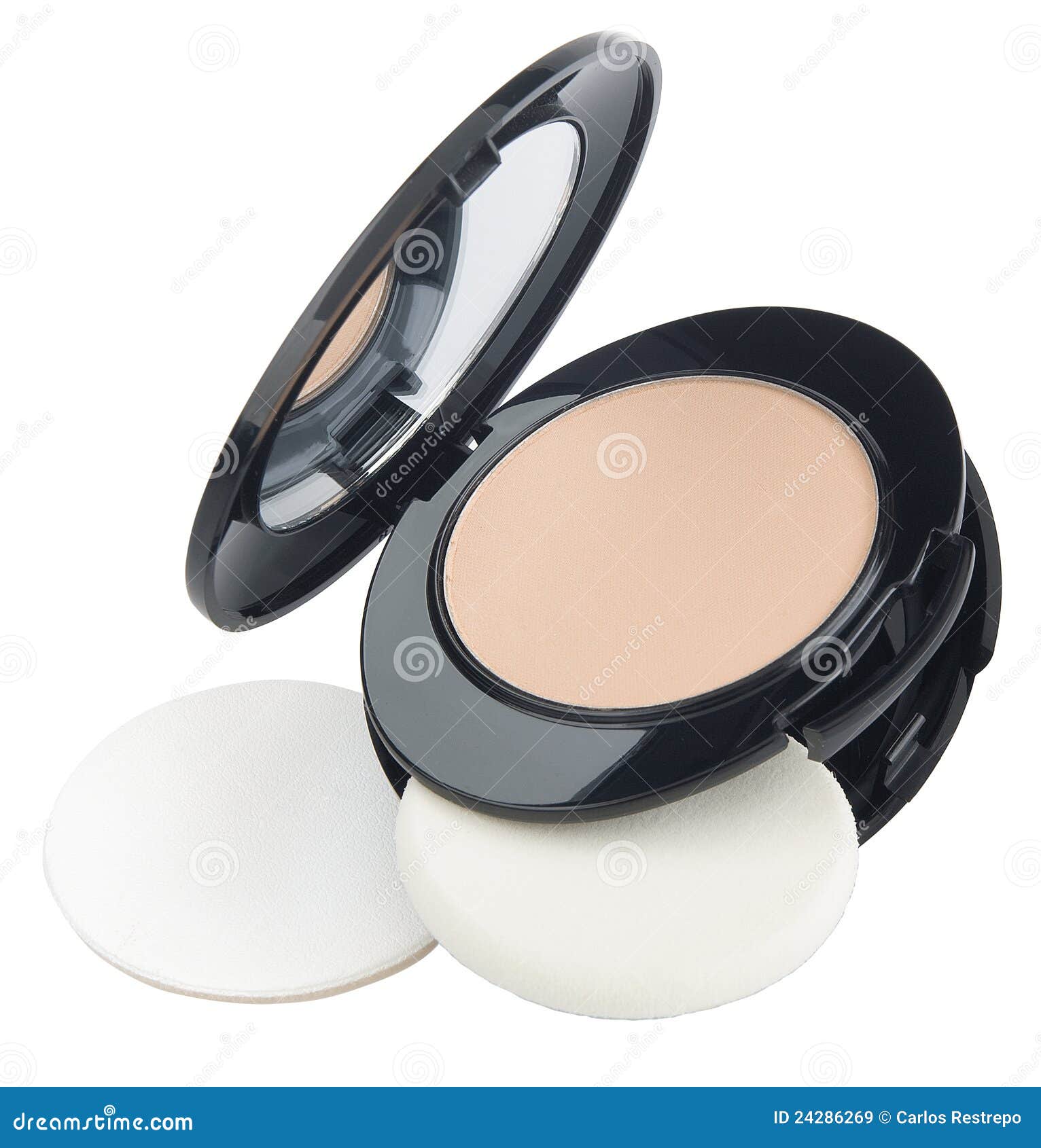 Compacto de polvo imagen de archivo. Imagen de haga, cara - 24286269