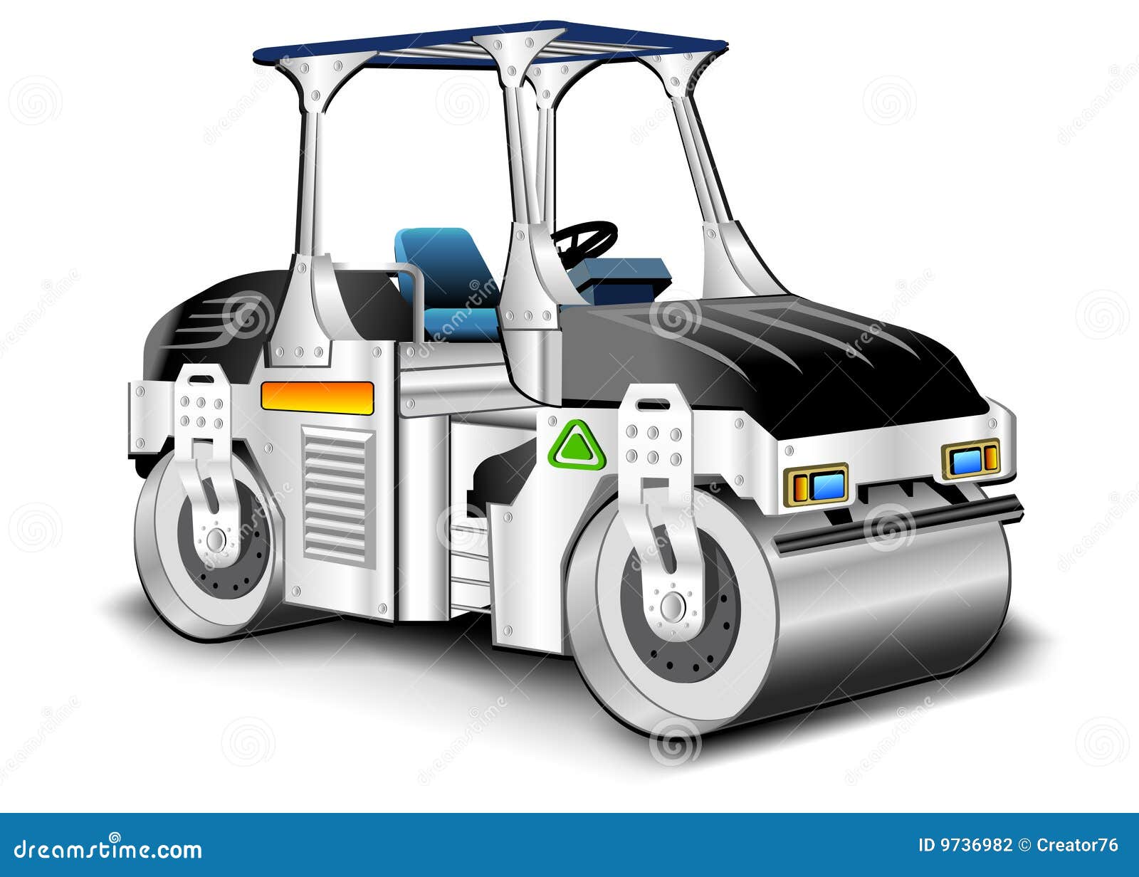 Compactor stock vector. Illustration of hydraulic, asphalt - 9736982