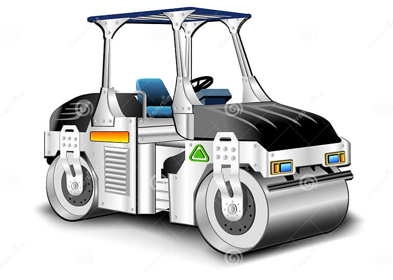 Compactor stock vector. Illustration of hydraulic, asphalt - 9736982