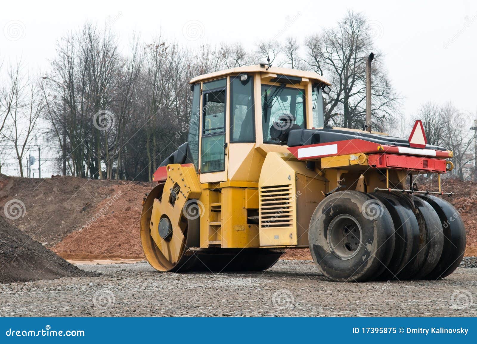 Compactor at Asphalt Pavement Works Stock Image - Image of heavy ...