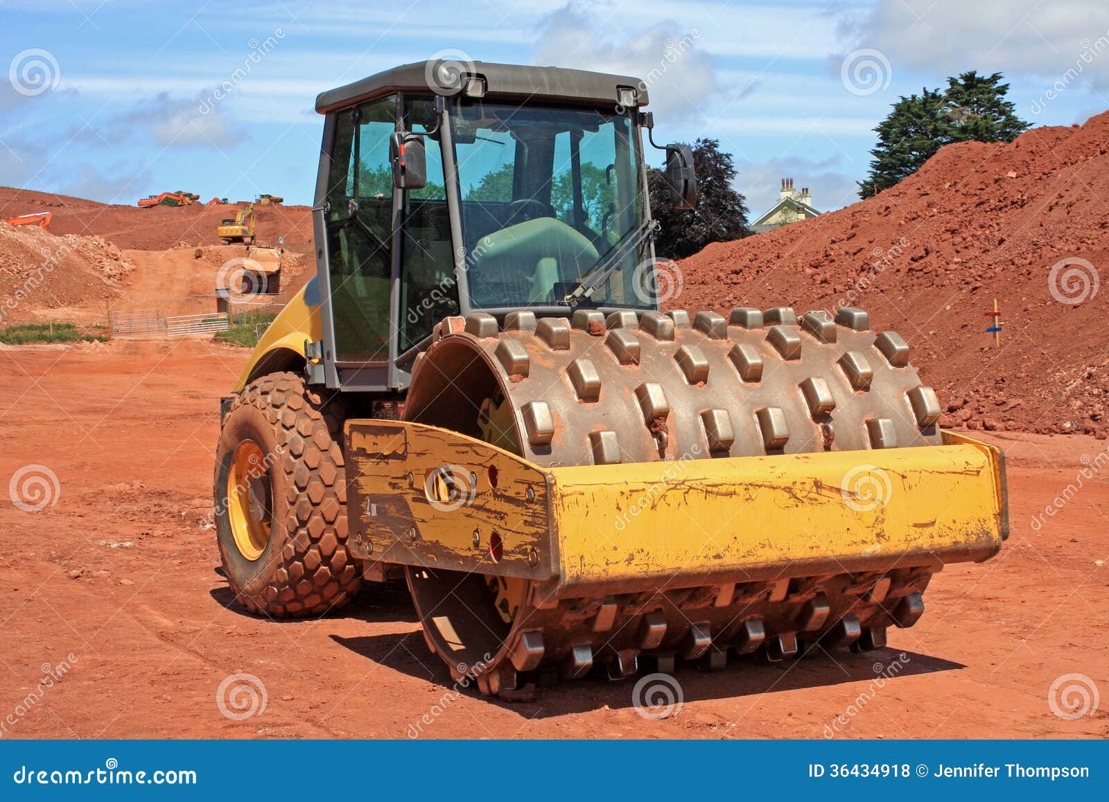 Compactor stock photo. Image of heavy, tracks, rock, soil - 36434918