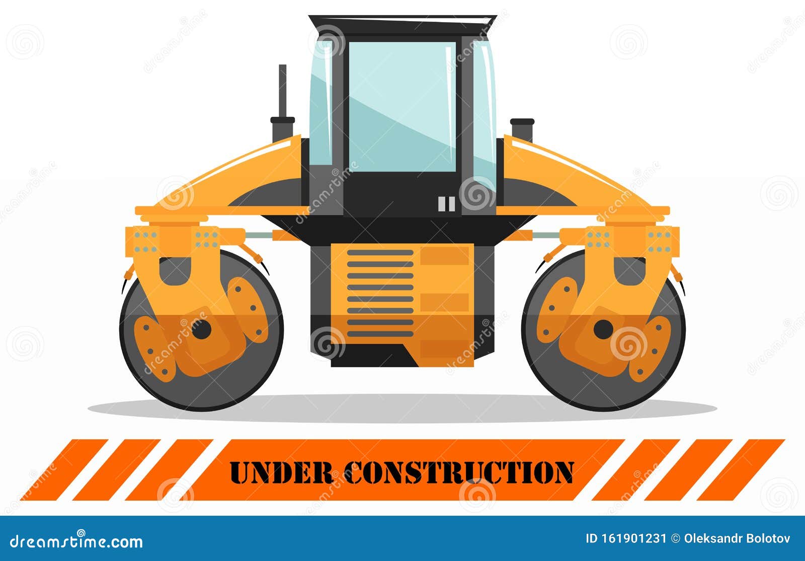 Compactor. Detailed Illustration of Heavy Construction Machine and ...