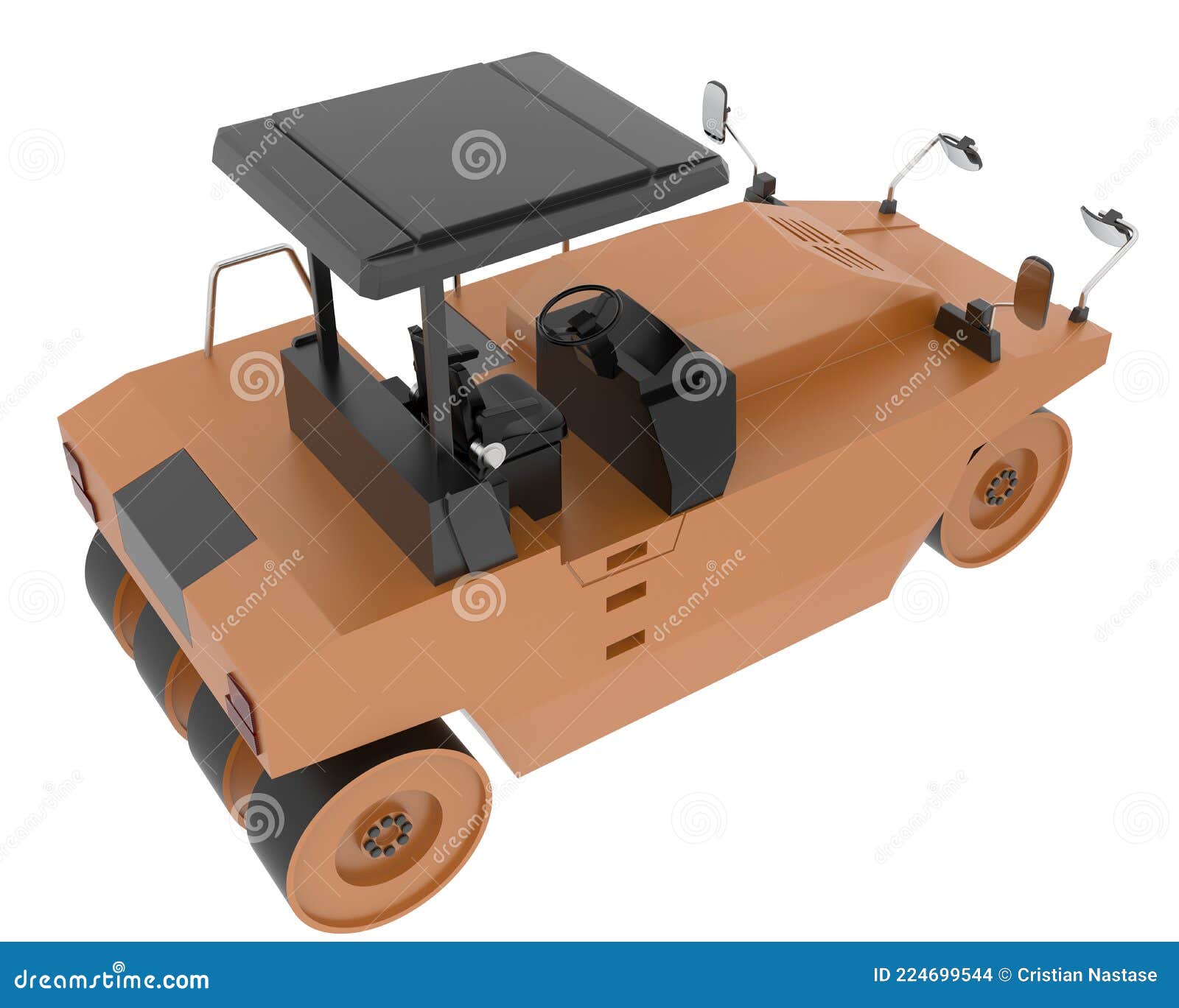 Compactor Isolated on Background. 3d Rendering - Illustration Stock ...