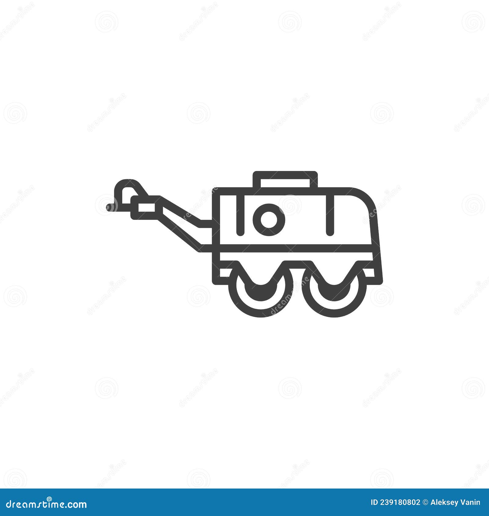 Compactor Machine Line Icon Stock Vector - Illustration of industrial ...