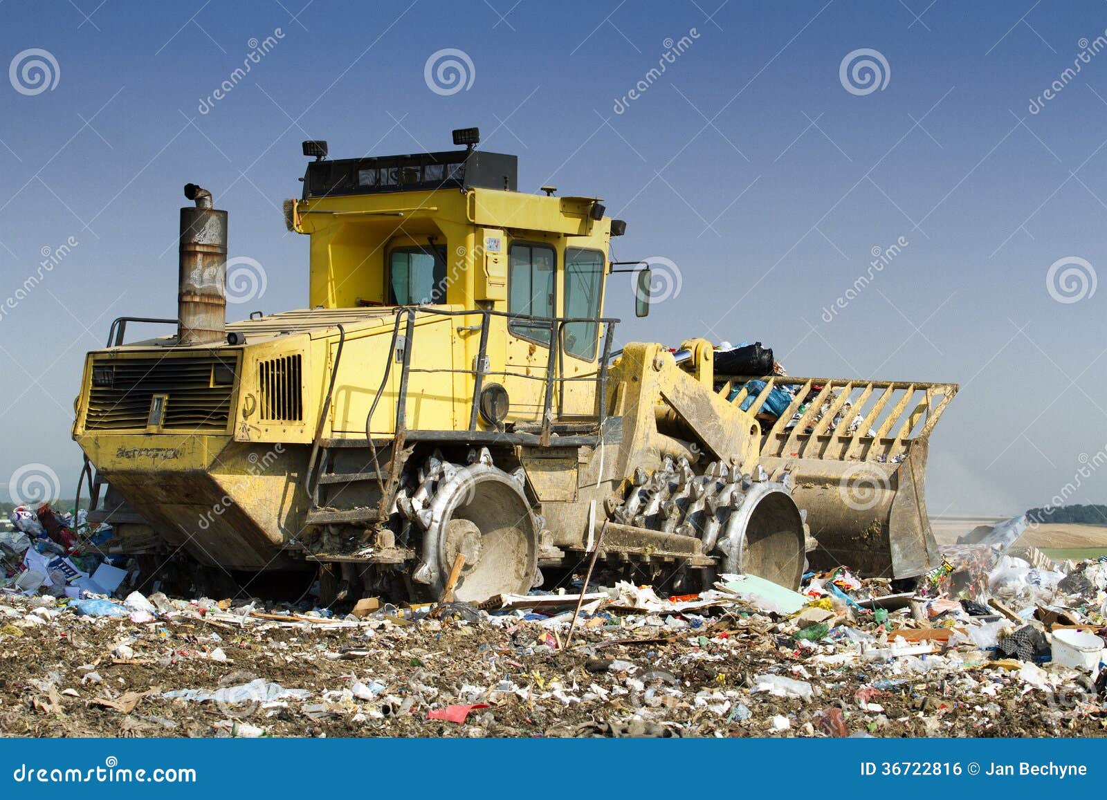Compactor stock photo. Image of junk, tires, mess, dump - 36722816