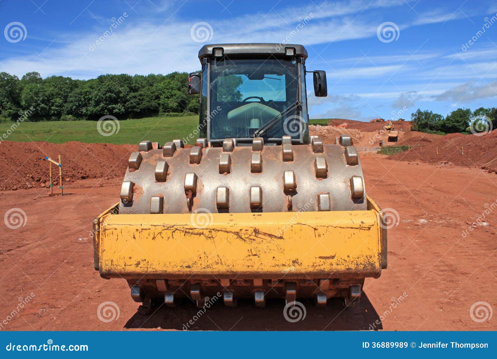 Compactor stock image. Image of stone, plant, soil, dozer - 36889989