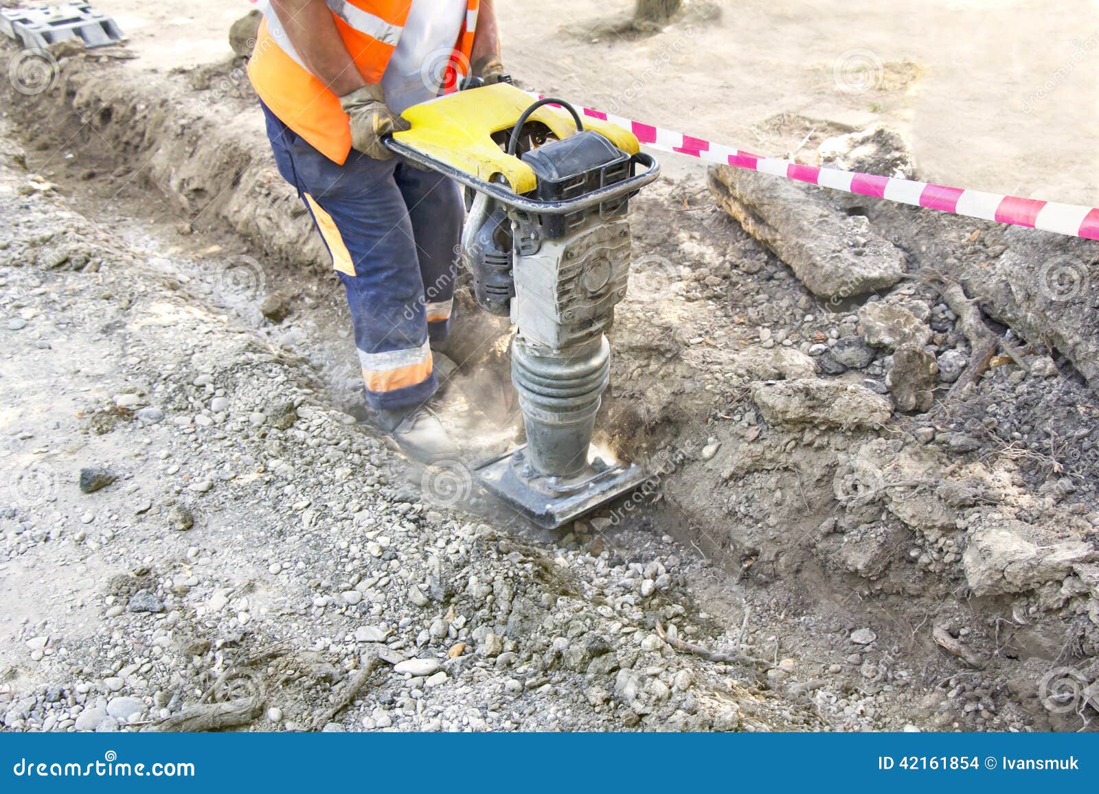 Compactor stock photo. Image of dirt, physical, industrial - 42161854