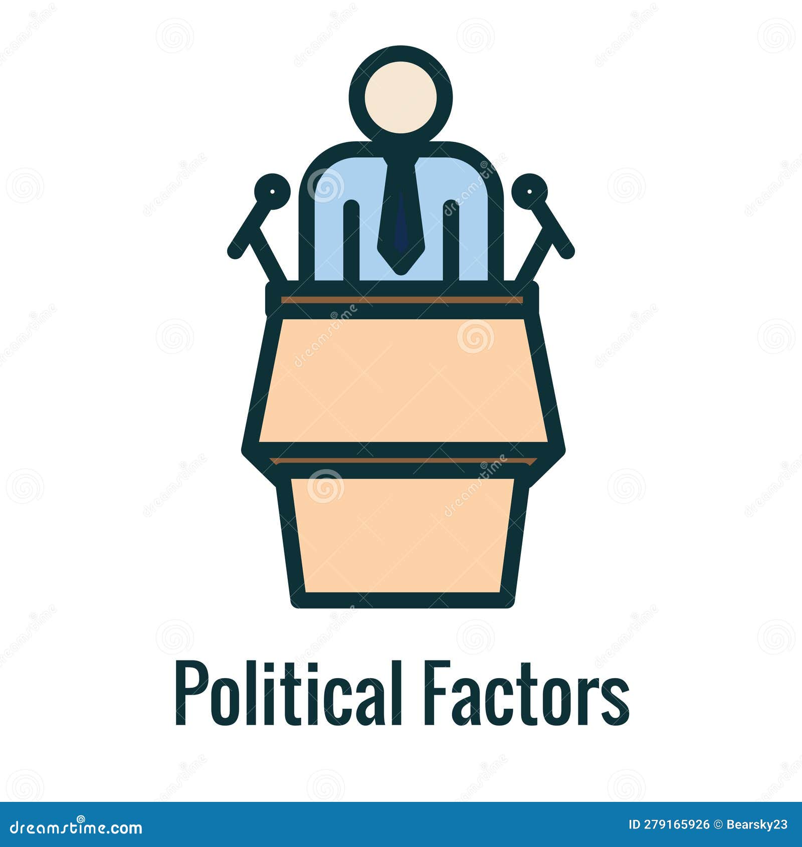 Company Analysis Factor Icon Depicting Pestel Method Stock Vector ...