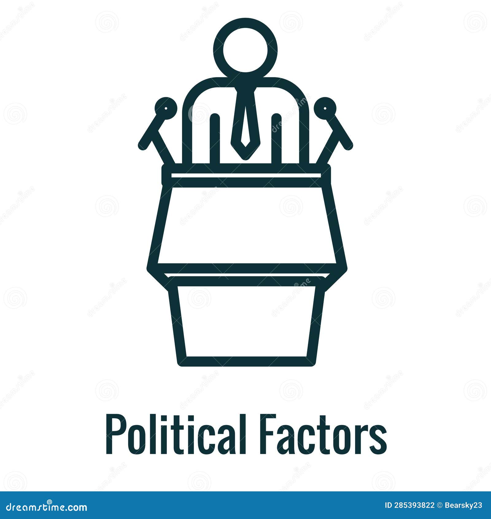 Company Analysis Factor Icon Depicting Pestel Method Stock Vector ...