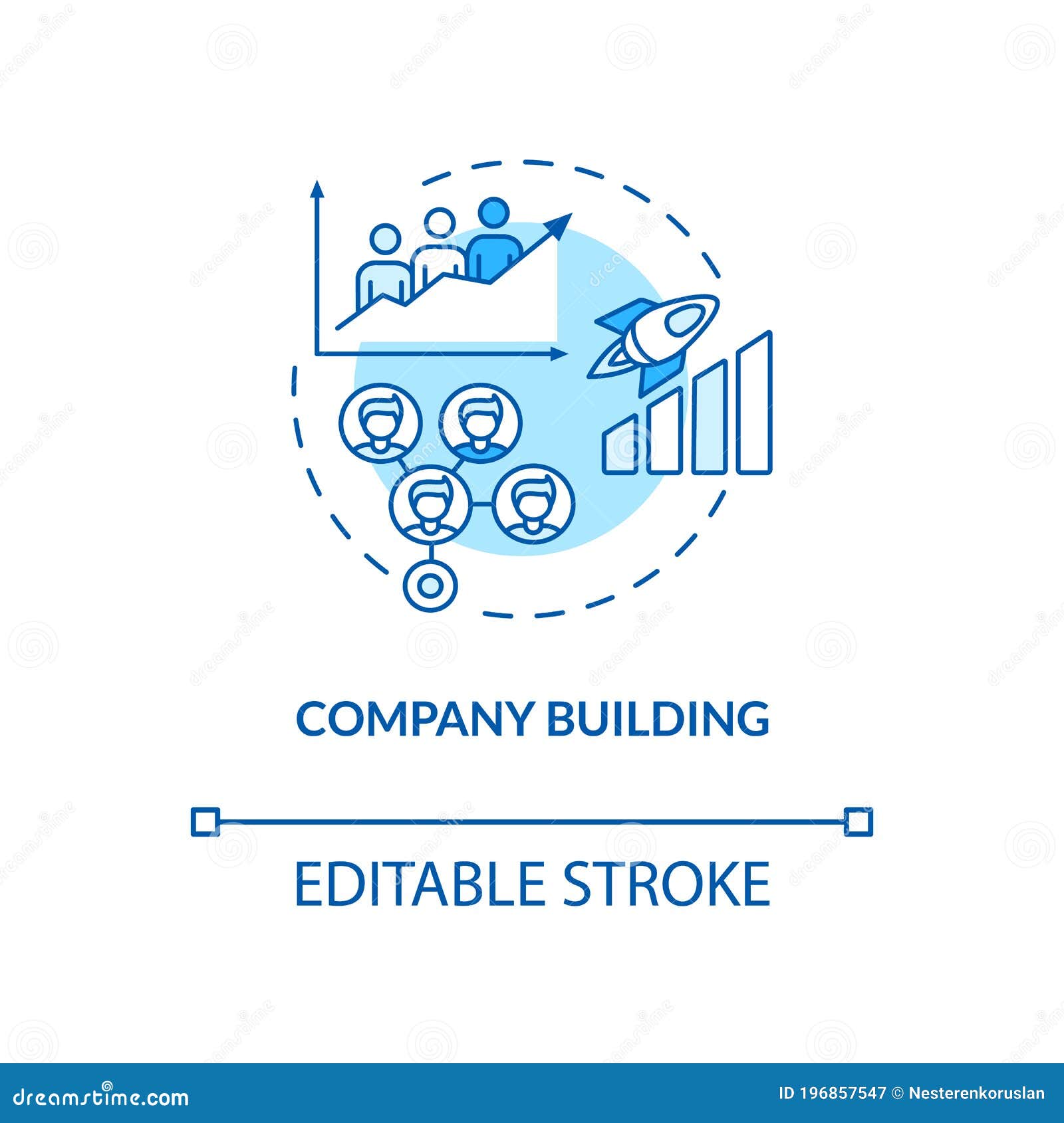 Company Building Concept Icon Stock Vector - Illustration of company ...