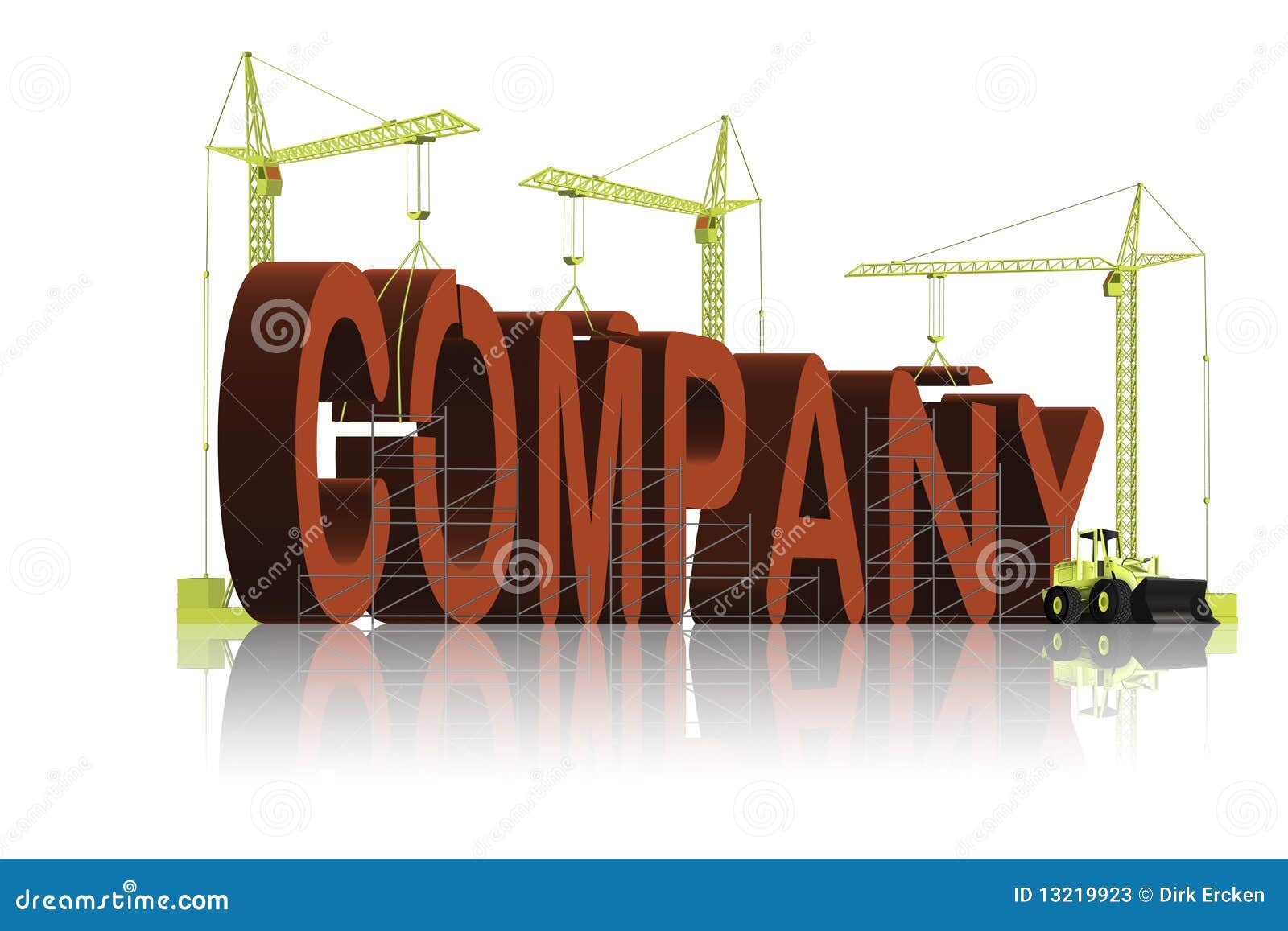 Company Business Under Construction Stock Illustration - Illustration ...