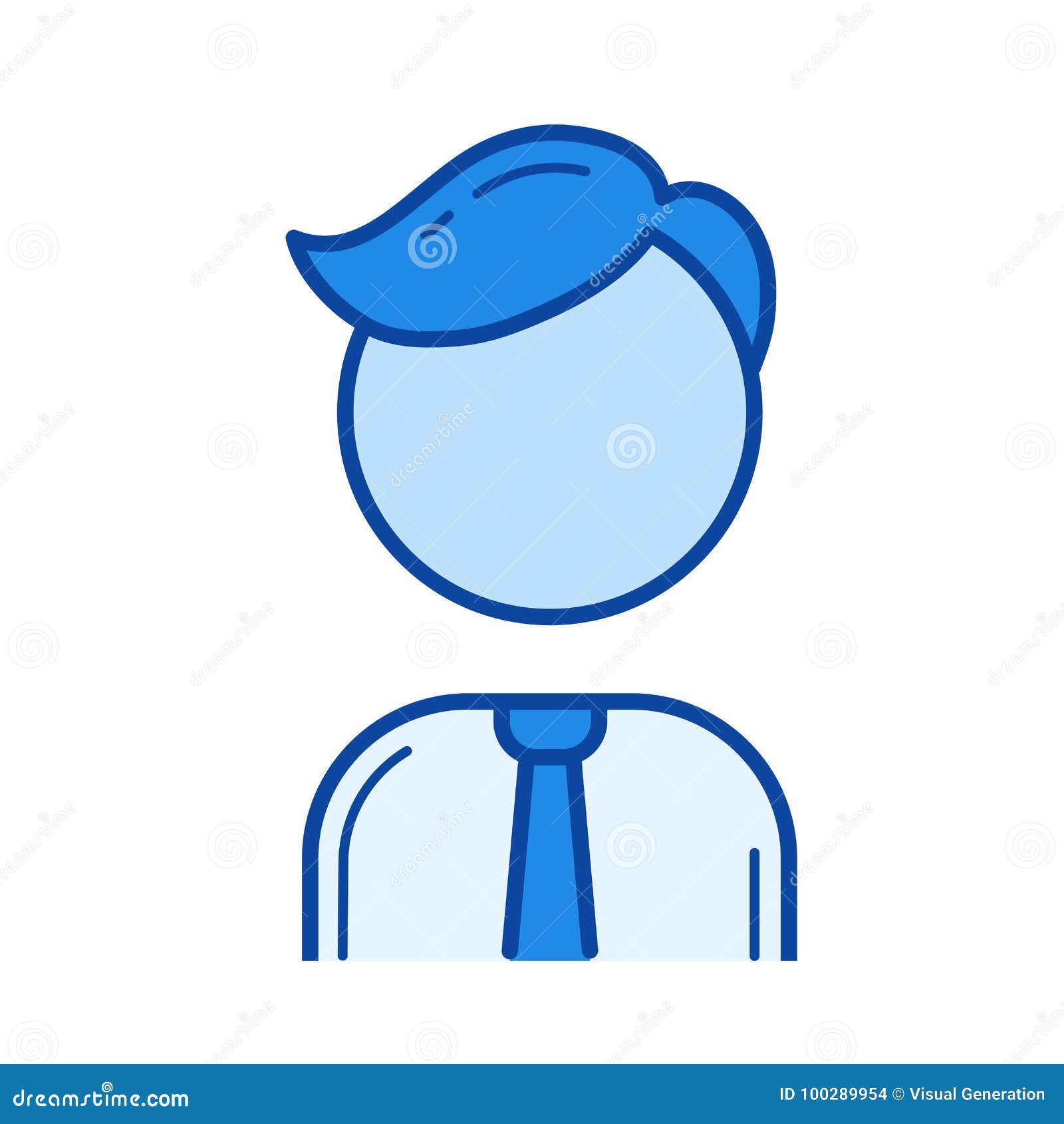 Company CEO line icon. stock vector. Illustration of drawing - 100289954