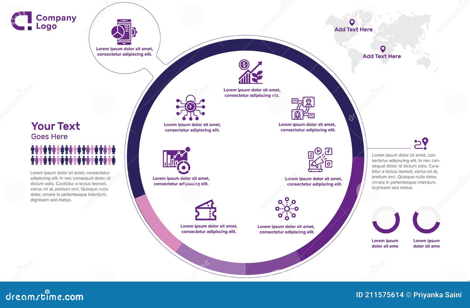 Company Circular Infographics Business Template Stock Illustration ... Company Circular Infographics Business Template Stock Illustration ...