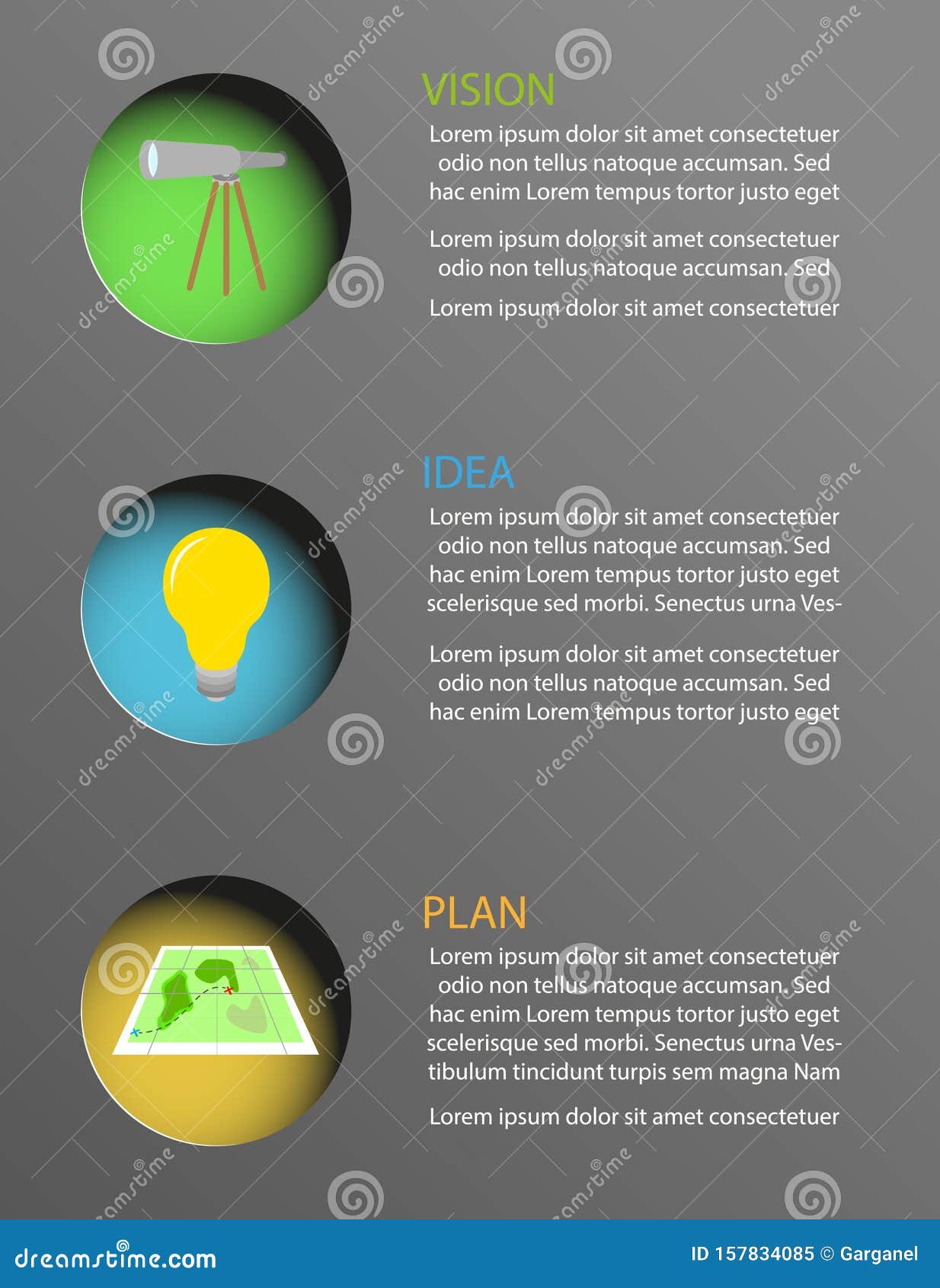 Company Concept Template, Vision, Idea, Plan - Vector Stock Vector ...