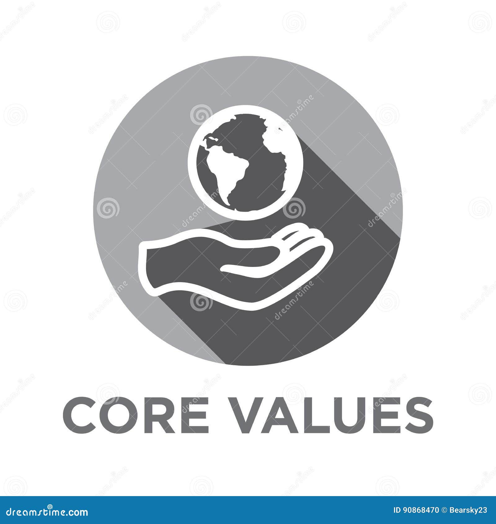 Company Core Values Outline Icons for Websites or Infographics Stock ...