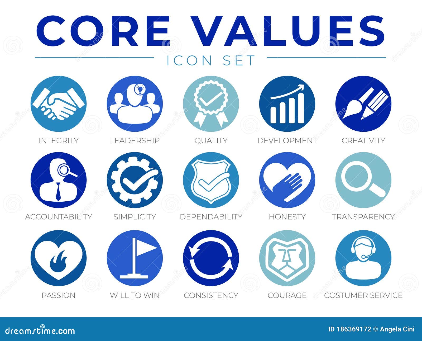 Company Core Values Round Web Icon Set. Integrity, Leadership, Quality ... Company Core Values Round Web Icon Set. Integrity, Leadership, Quality ...