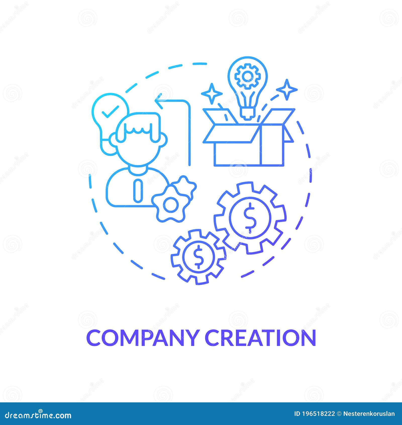 Company Creation Concept Icon Stock Vector - Illustration of concept ...