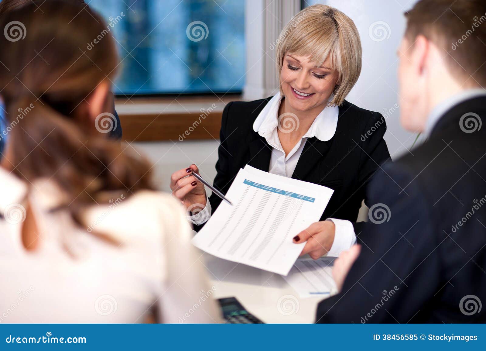 Company Discussion Going on in a Meeting Hall Stock Image - Image of ...