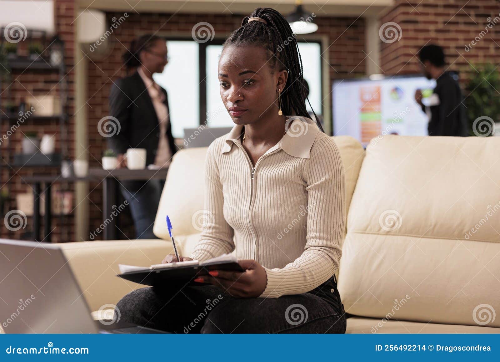 Company Employee Taking Notes on Documents Stock Photo - Image of ...