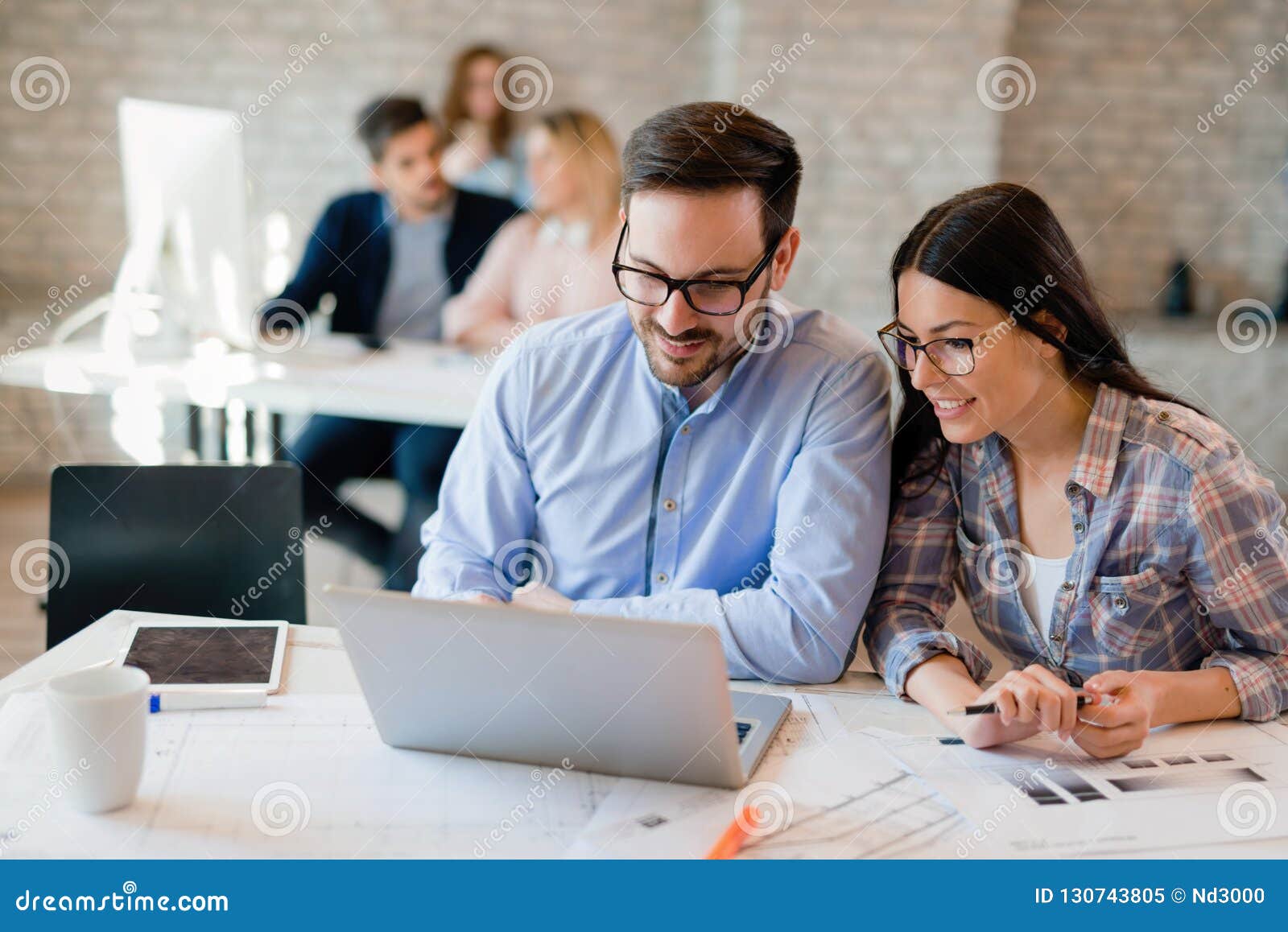 Company Employees Working in Office Stock Image - Image of employee ...