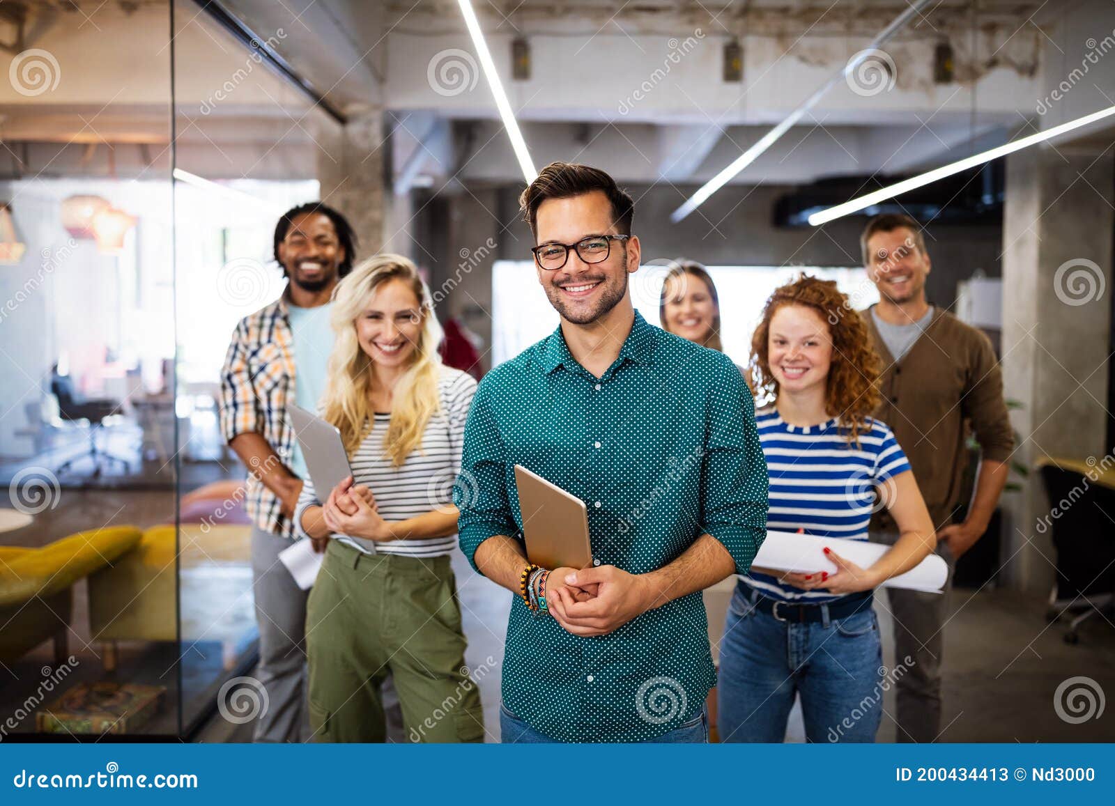 Company Employees Working in Software Development and Designer Office ...