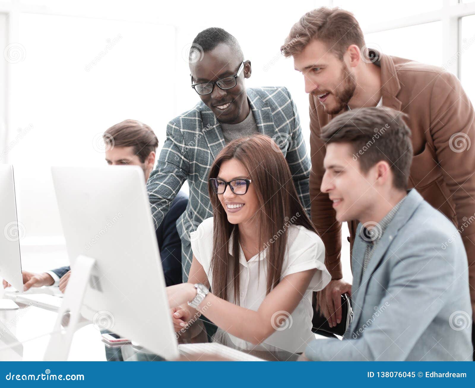 Company Employees Working in Software Development and Designer Office ...