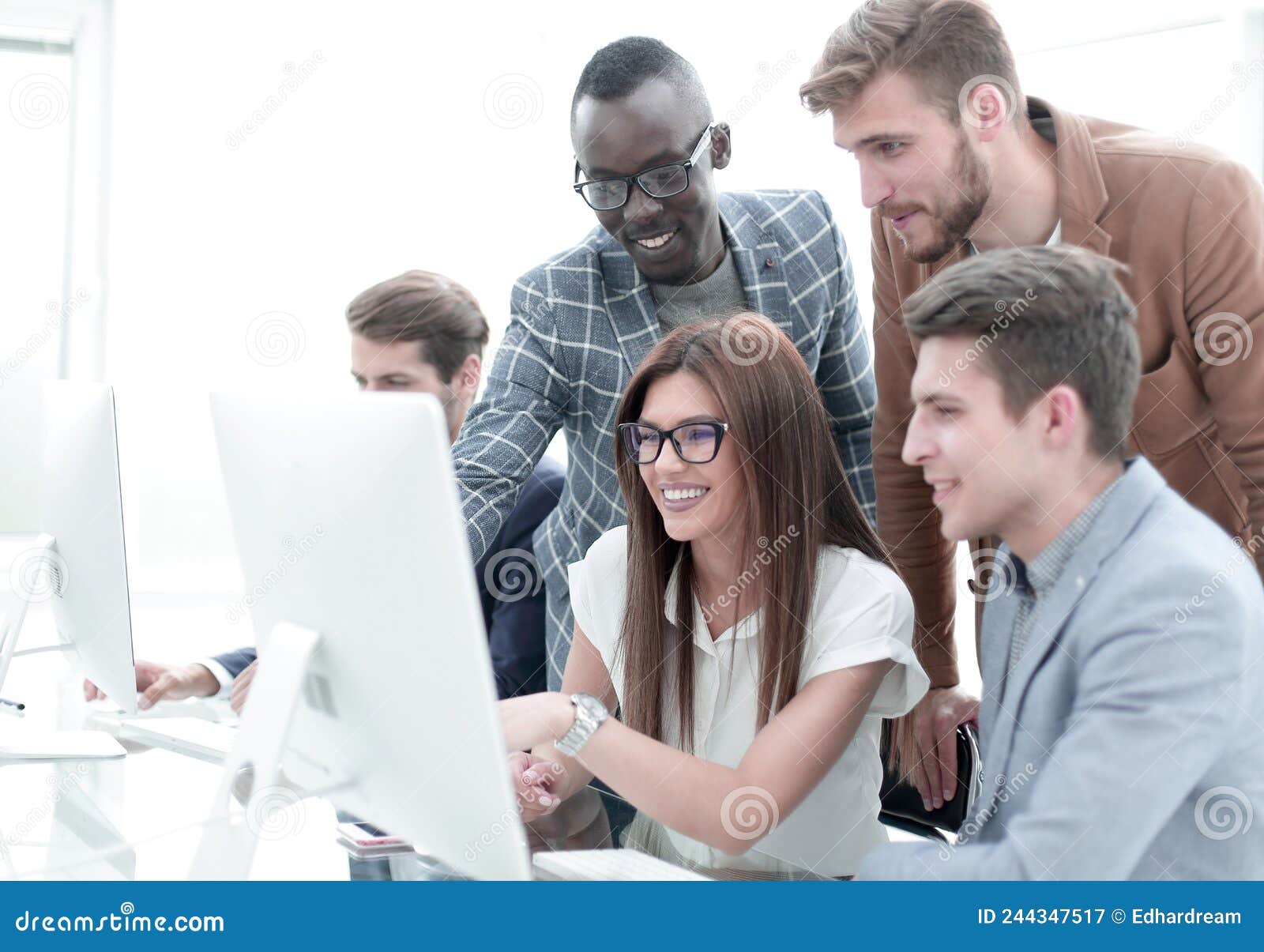 Company Employees Working in Software Development and Designer Office ...