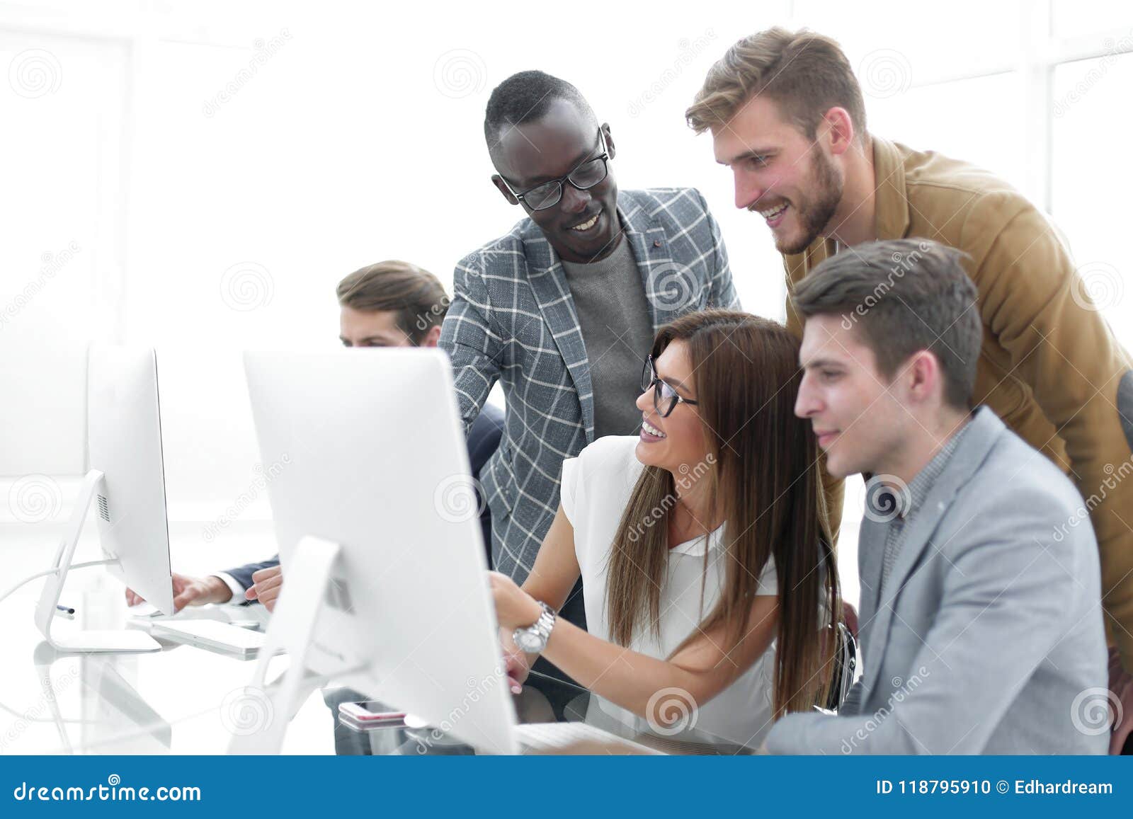 Company Employees Working in Software Development and Designer Office ...