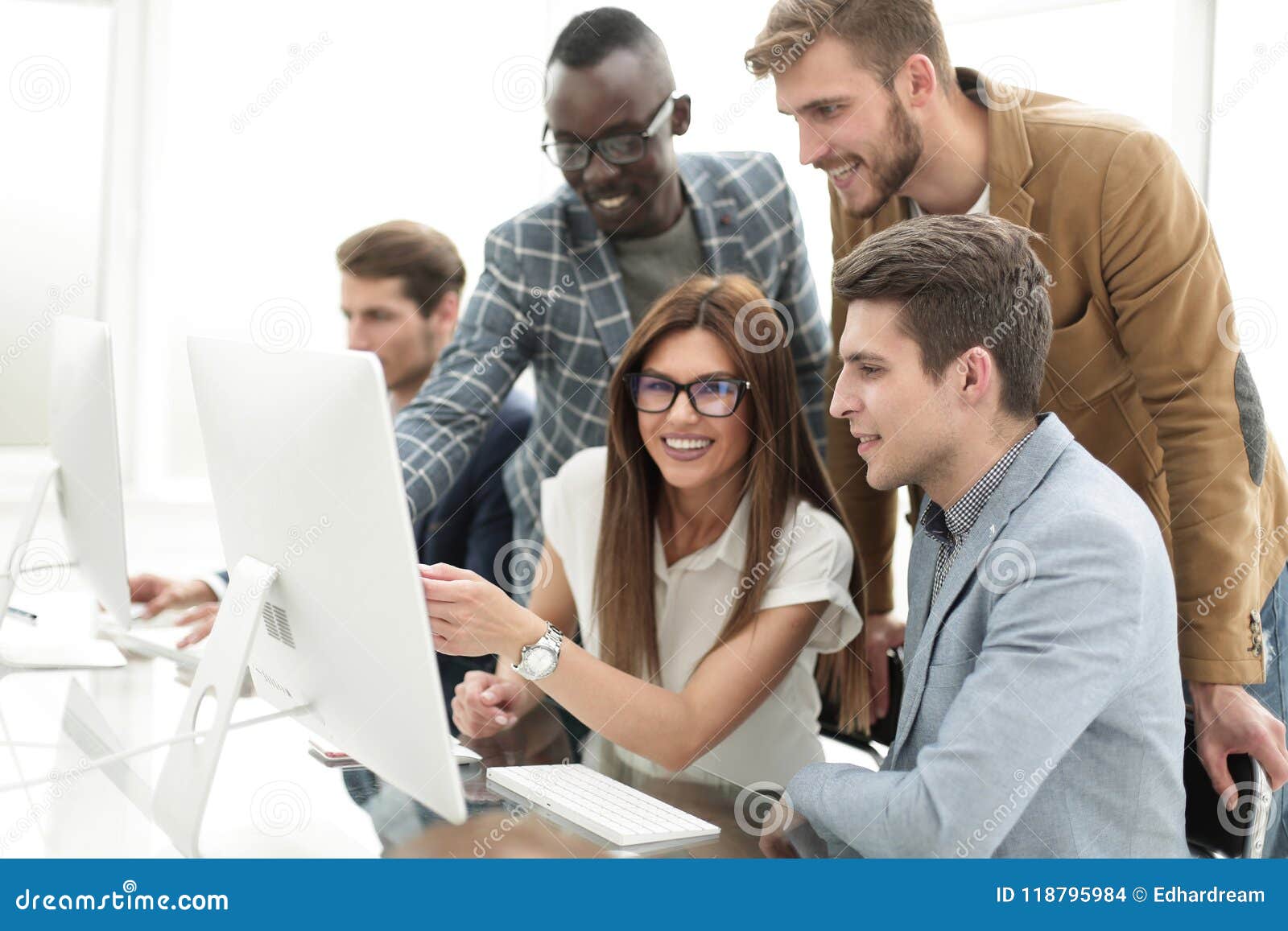 Company Employees Working in Software Development and Designer Office ...