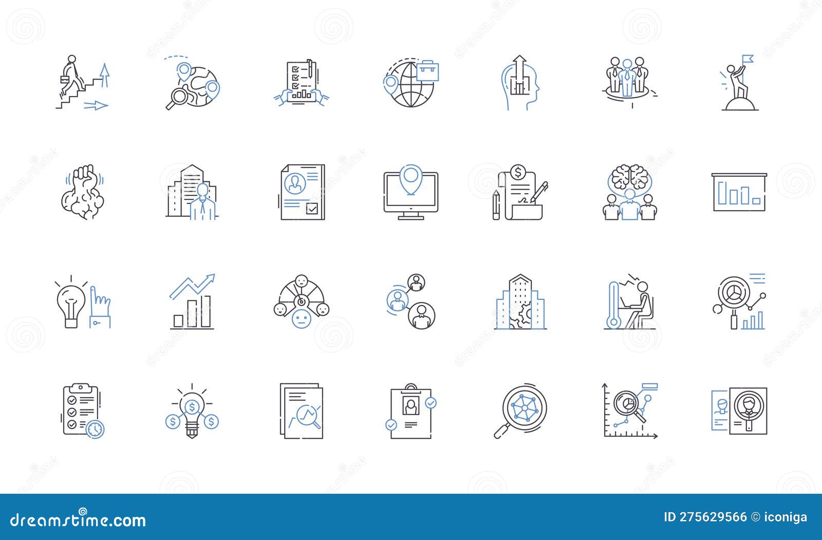 Company Enhancement Line Icons Collection. Innovation, Efficiency ...