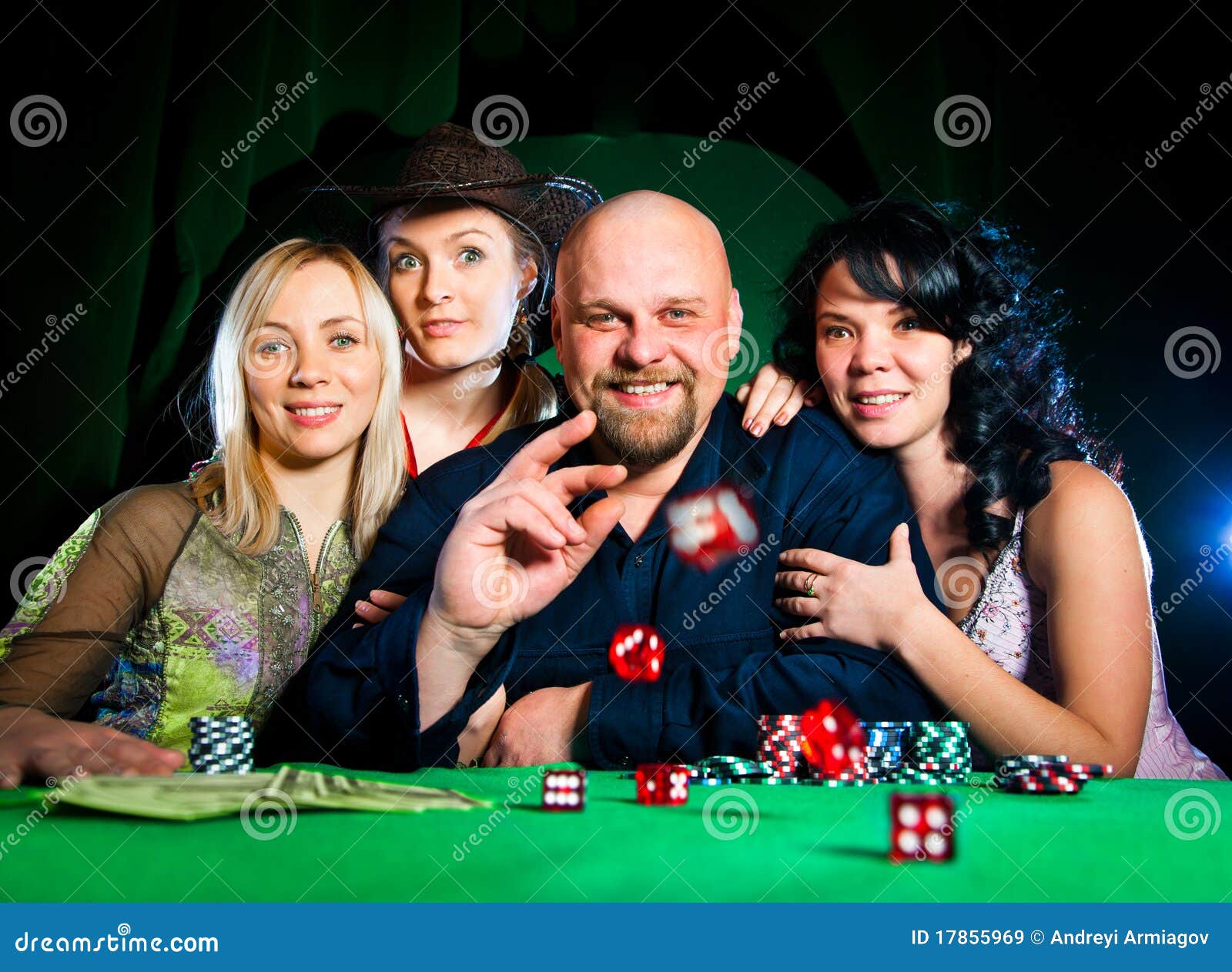 Company of Friends Plays Dice Stock Image - Image of games, friendship ...