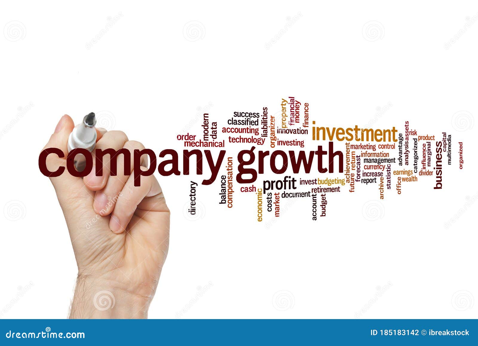 Company Growth Word Cloud Concept Stock Illustration - Illustration of ...