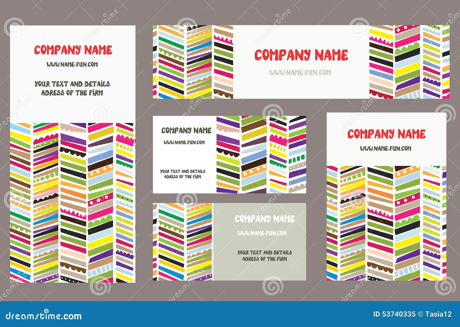 Company Identity and Banners Design with Geometric Pattern Stock Vector ...