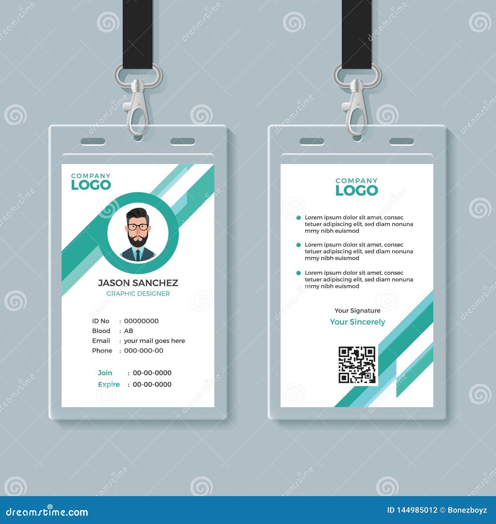 Company Identity Card Design Template Stock Vector - Illustration of ...