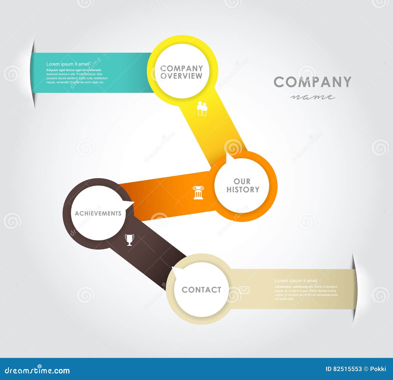 Company Infographic Overview Design Template Stock Vector ...