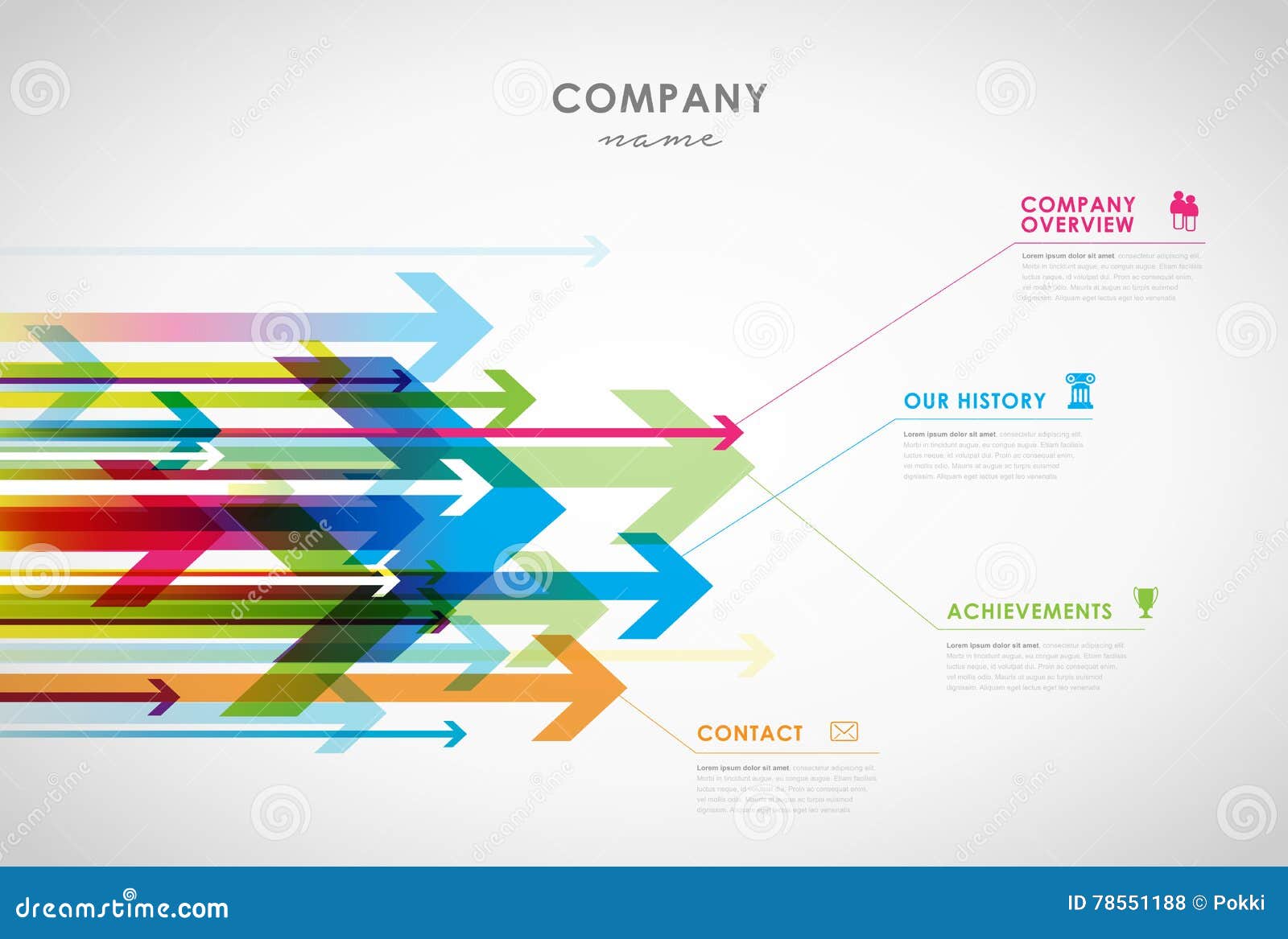 Company Infographic Overview Design Template Stock Vector ...