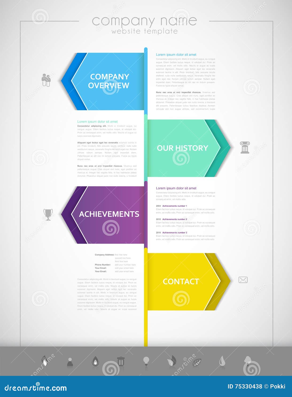 Company Infographic Overview Design Template Stock Illustration ...