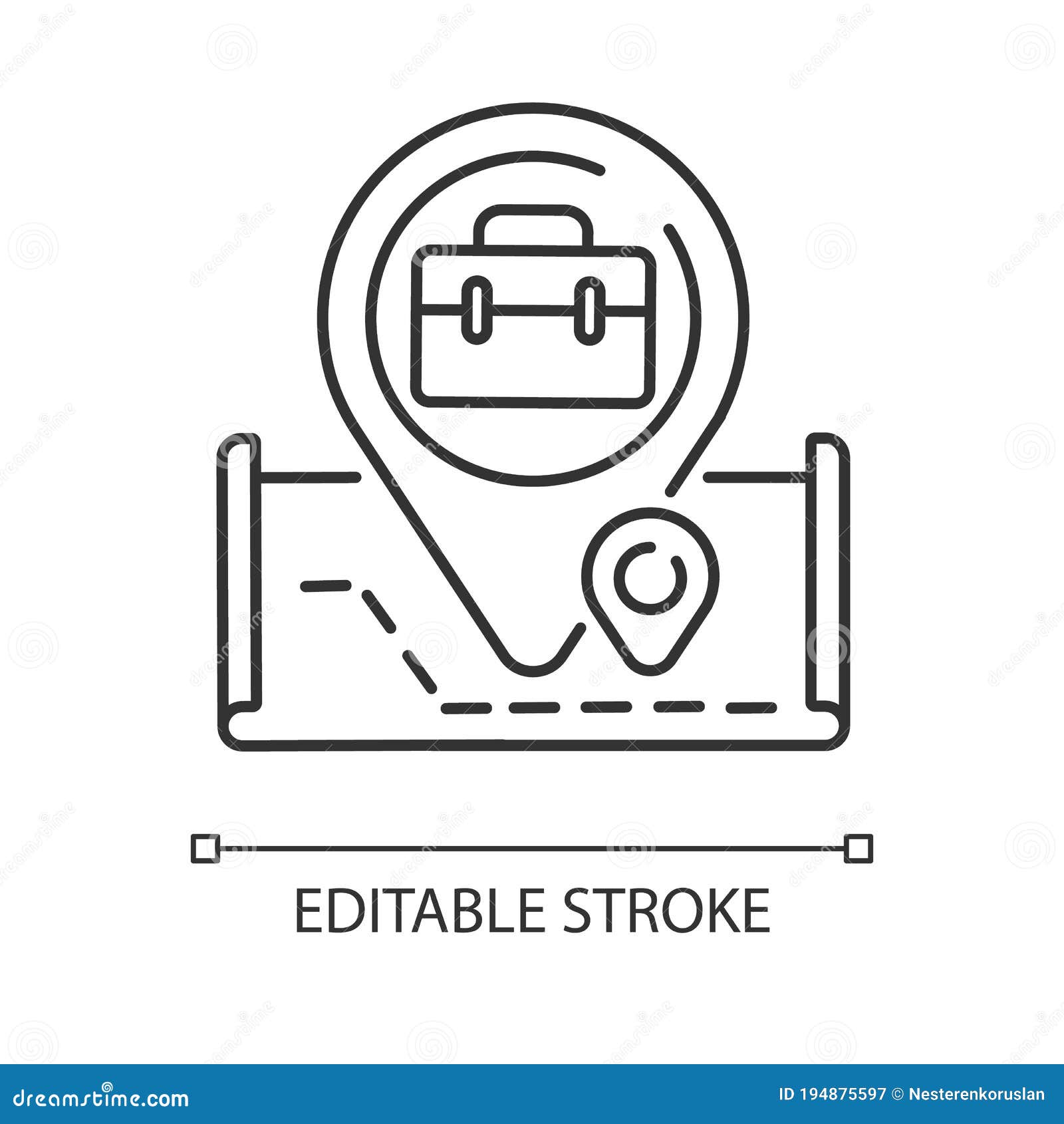 Company Location Icon Vector Illustration | CartoonDealer.com #195000616