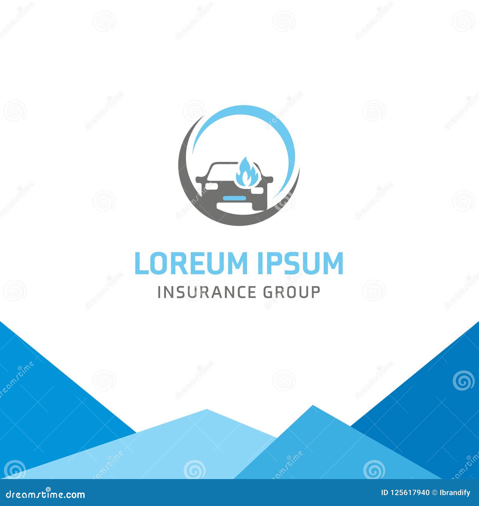 Company Logo Design with Typography and Blue Theme Vector Stock Vector ...