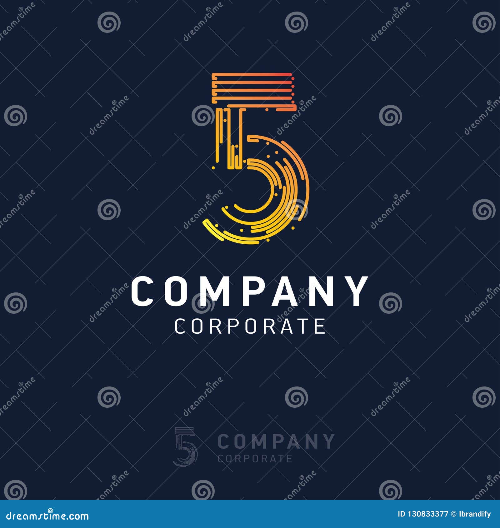 5 Company Logo Design Vector Stock Vector - Illustration of geometric ...