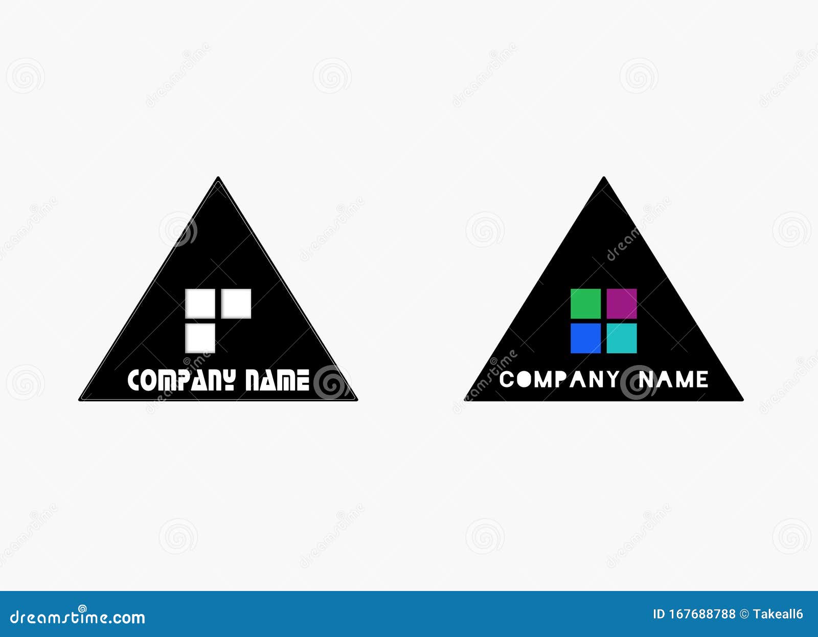 Logo for the Company Triangle. Stock Illustration - Illustration of ...