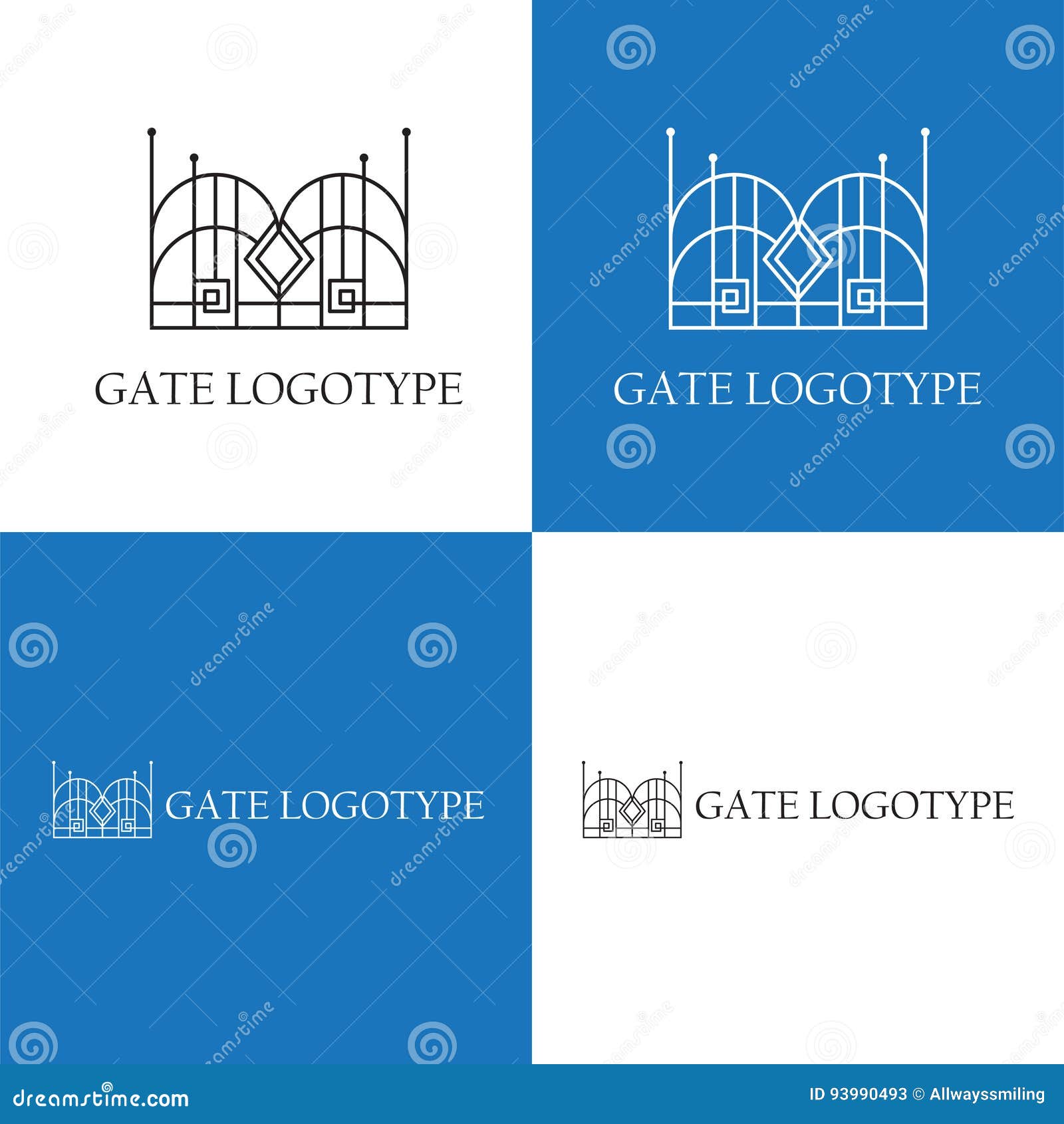 Company Logo with Gate Illustration Stock Vector - Illustration of ...