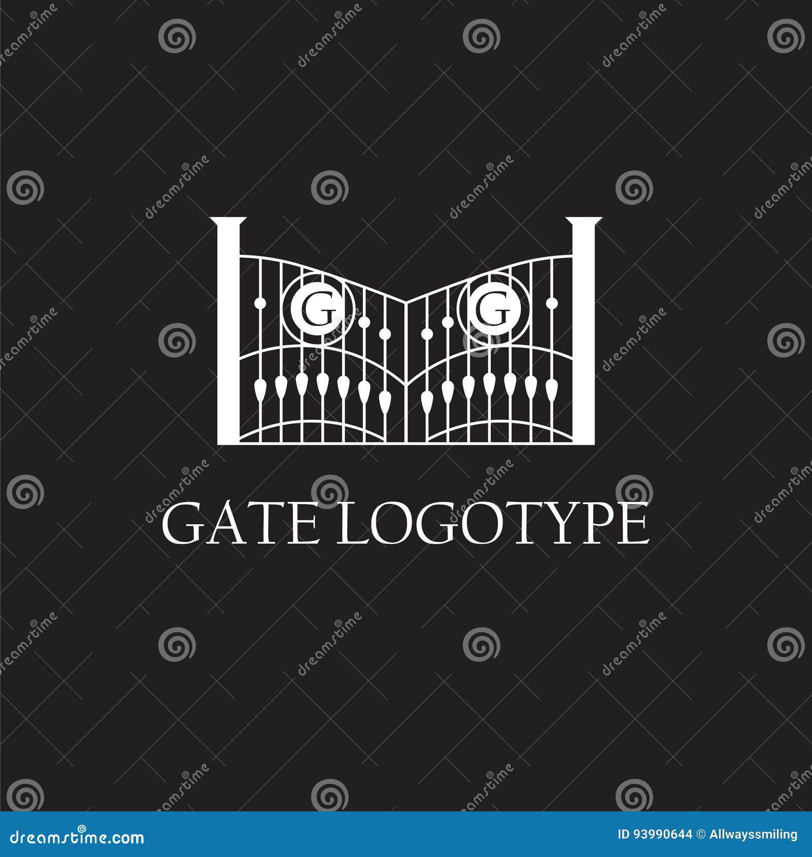 Company Logo with Gate Illustration Stock Vector - Illustration of ...