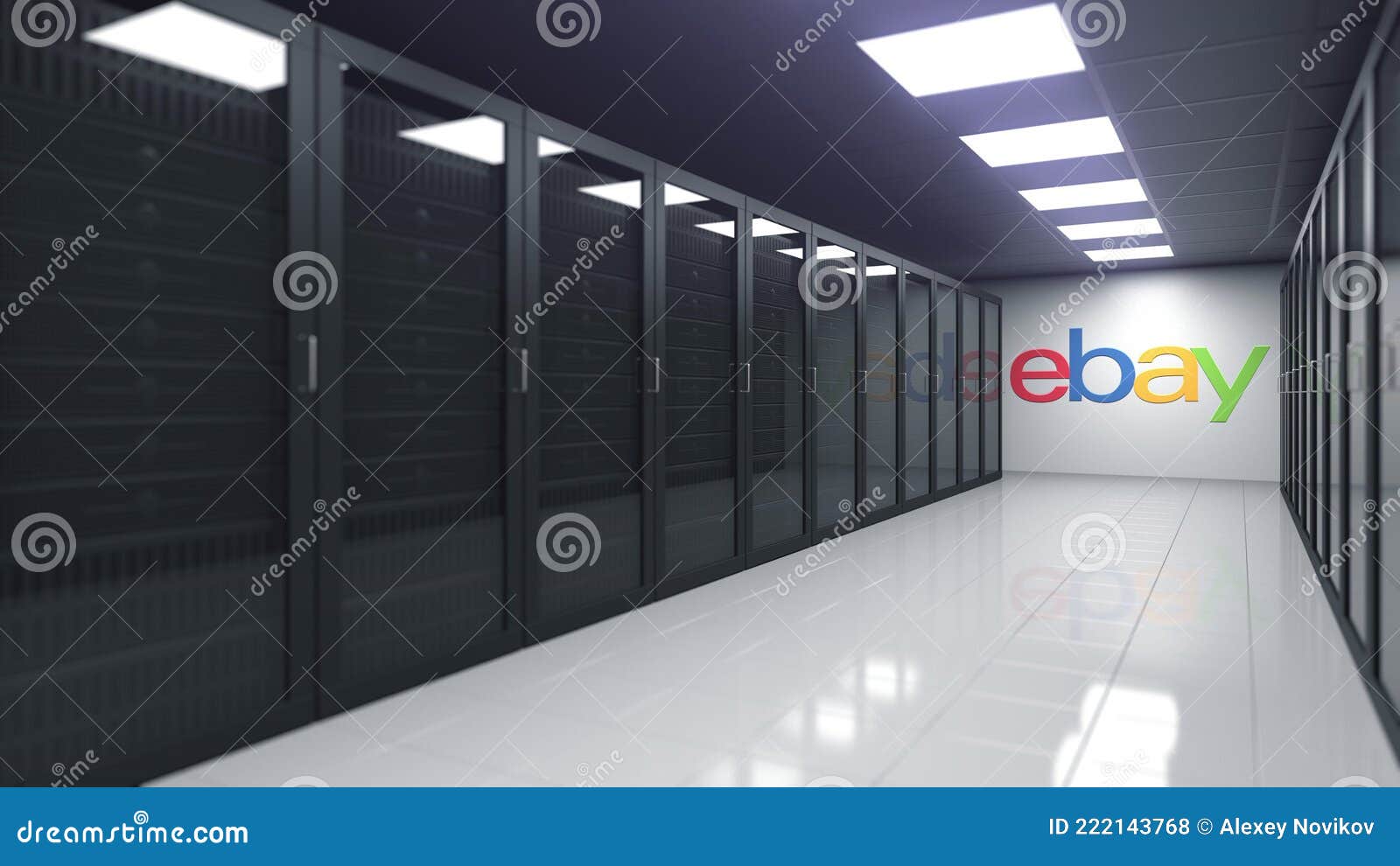 EBAY Logo in the Server Room, Editorial 3D Rendering Editorial Stock ...