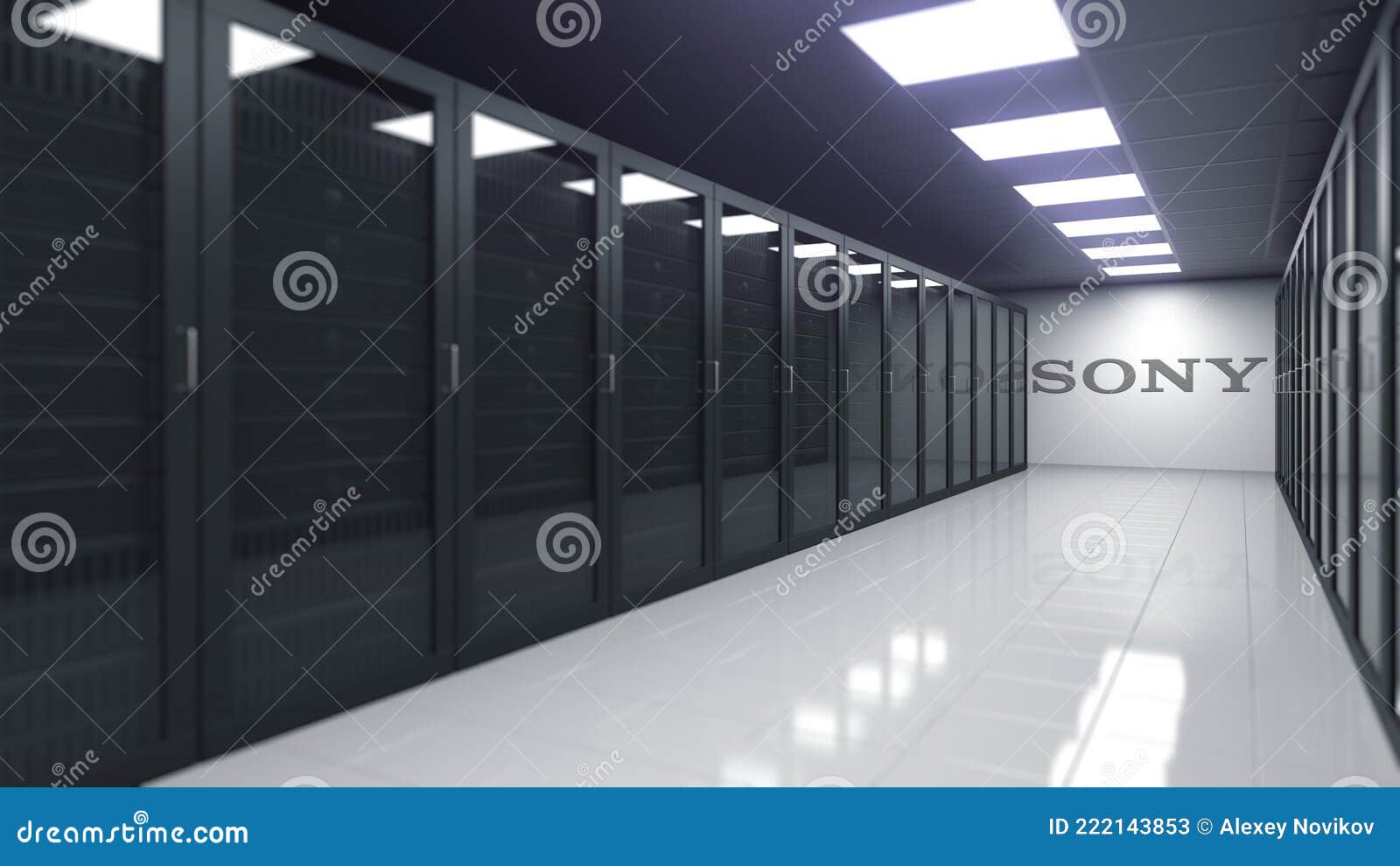 SONY Logo in the Server Room, Editorial 3D Rendering Editorial Stock ...