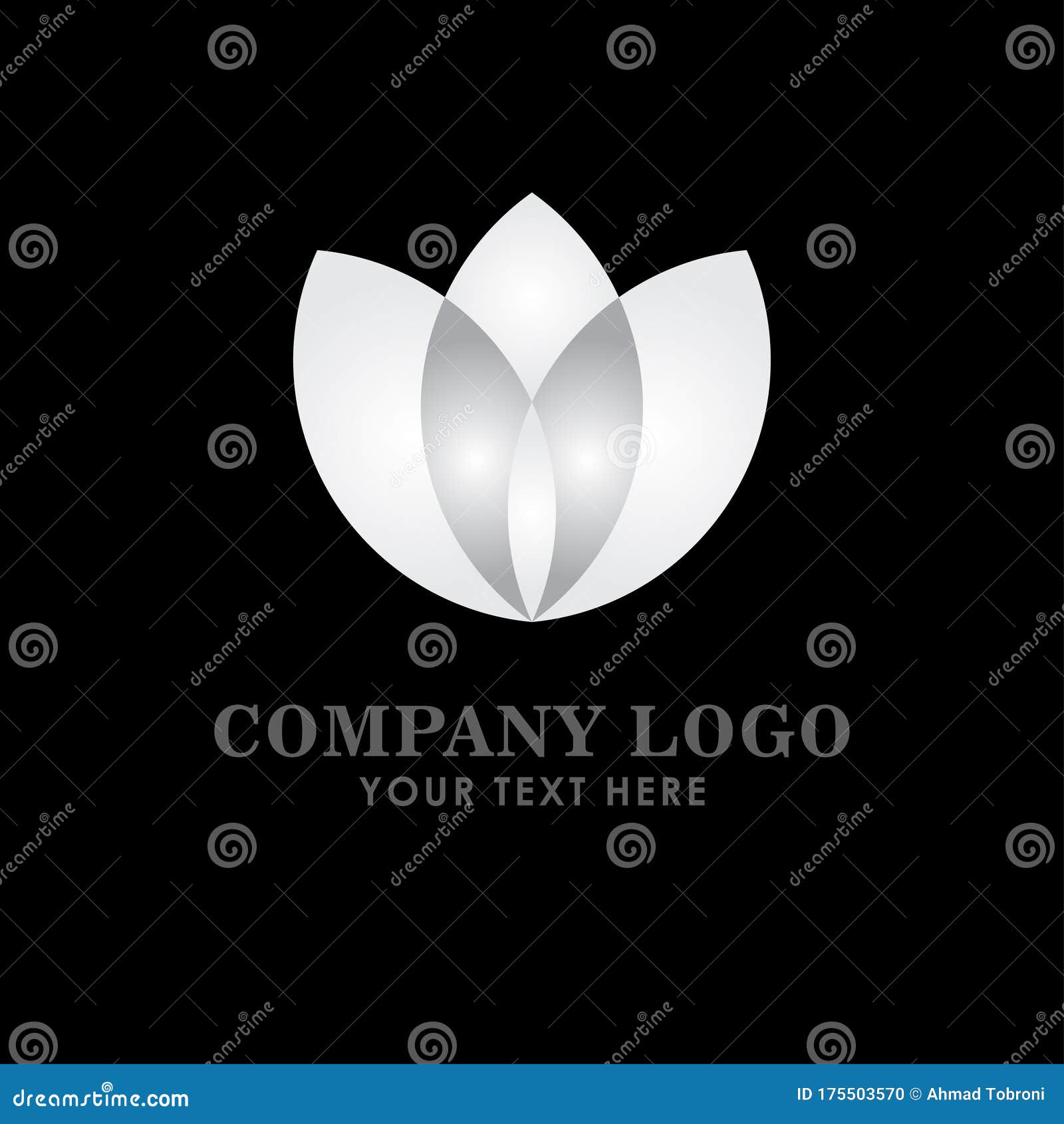 Company Logo Silver Vector Template Design Illustration Stock Vector ...
