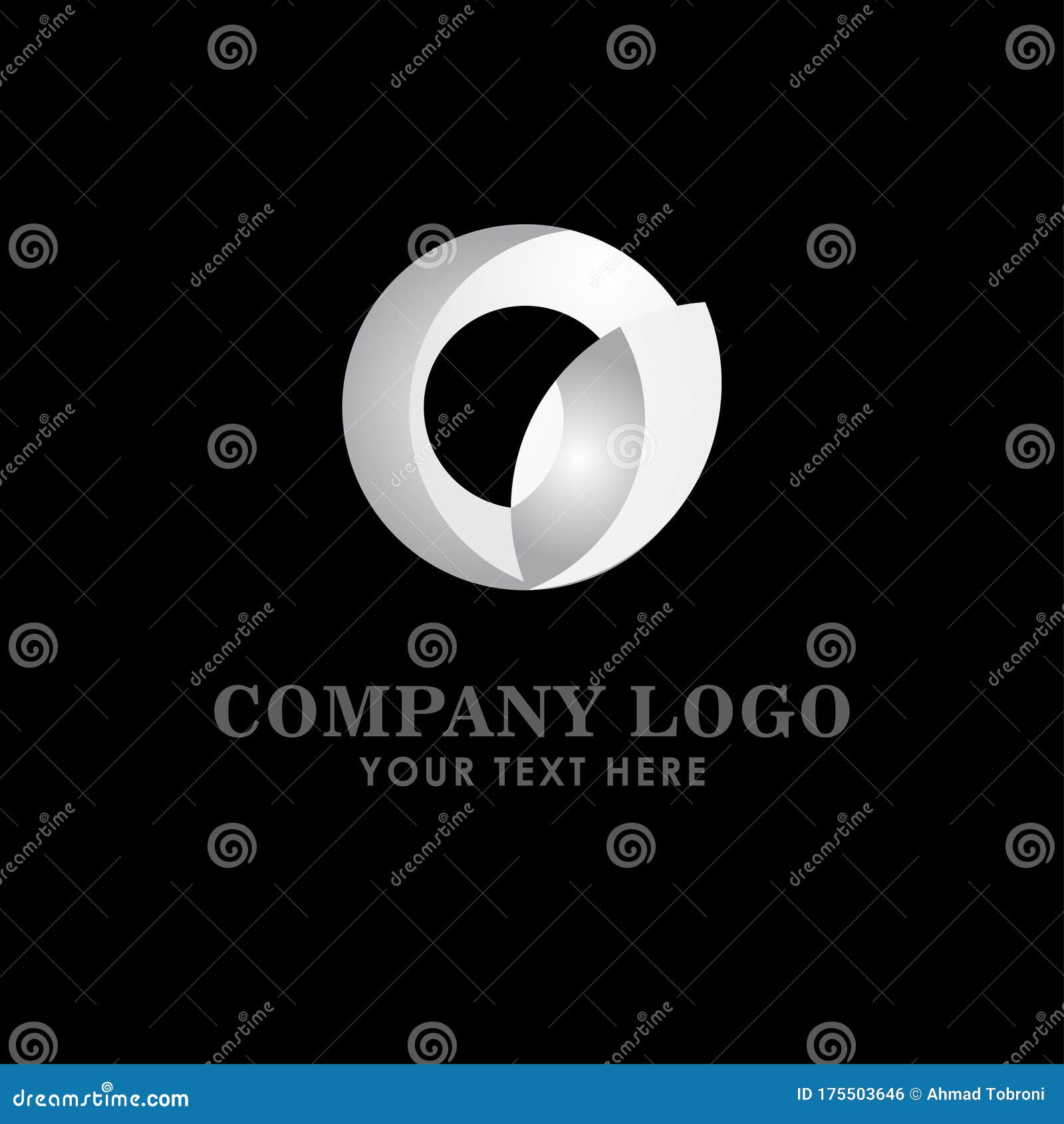 Company Logo Silver Vector Template Design Illustration Stock Vector ...
