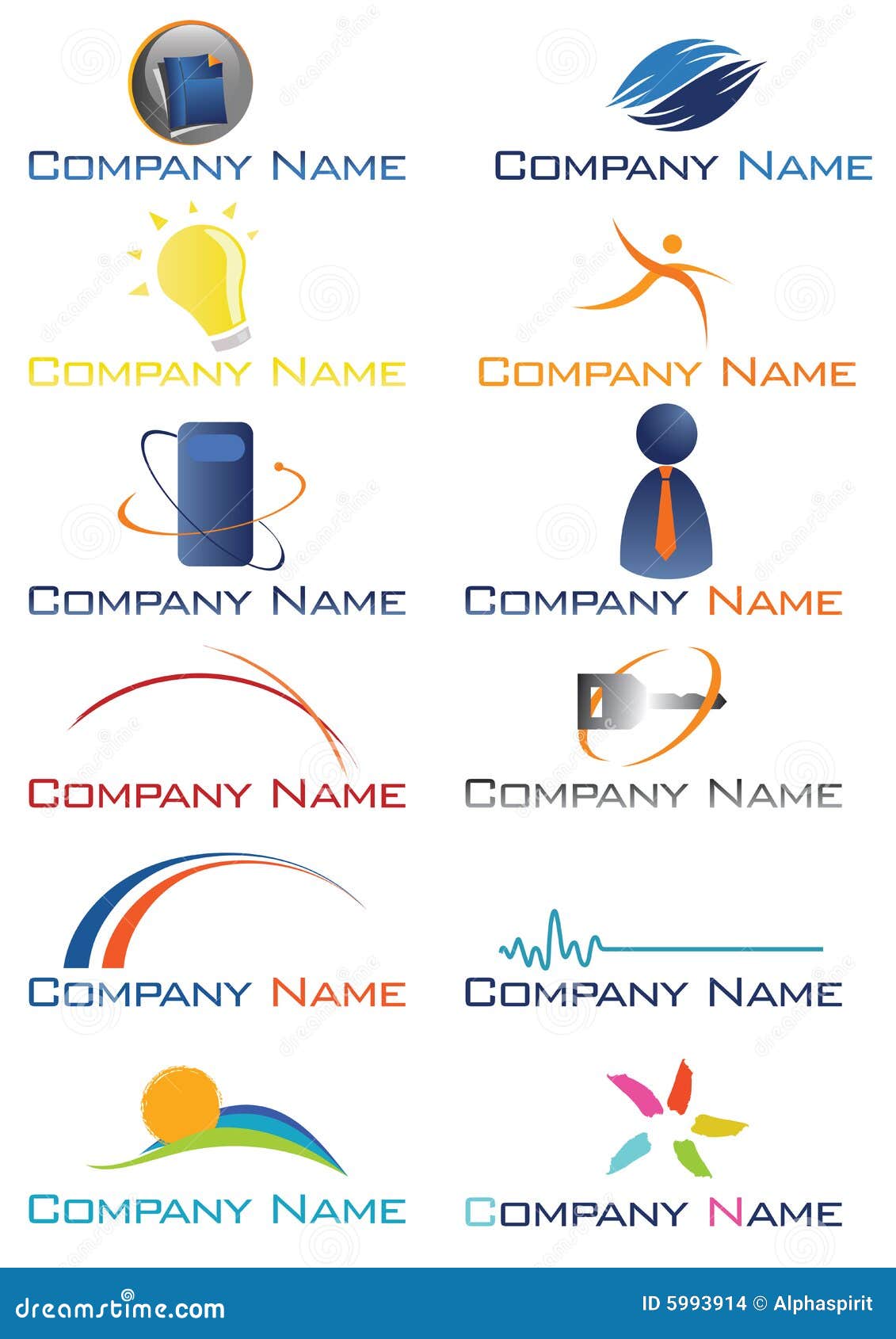 Company logos stock illustration. Illustration of organization - 5993914